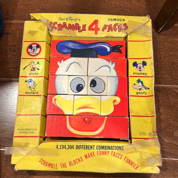 Toys | Vintage Walt Disneys Scramble Faces Puzzle | Poshmark